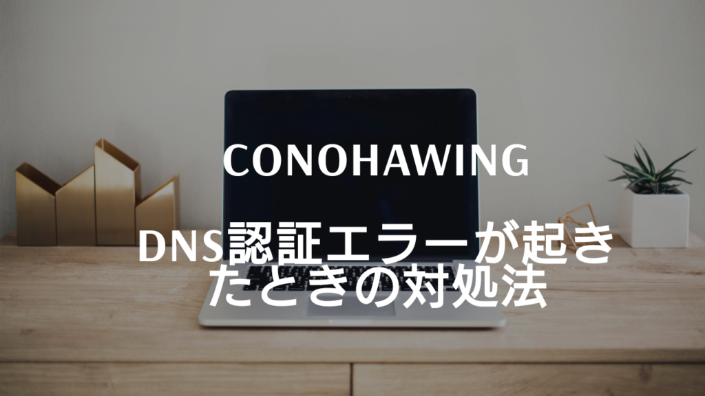 ConohaWINGでDNS認証エラーが出たときの対応方法 | いちマネブログ